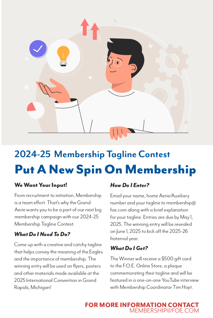 Membership Tagline Contest – FOE.com